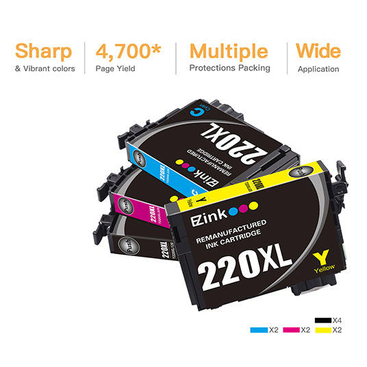 Epson 220XL T220XL Remanufactured Ink Cartridge (10 Pack) | E-Z Ink