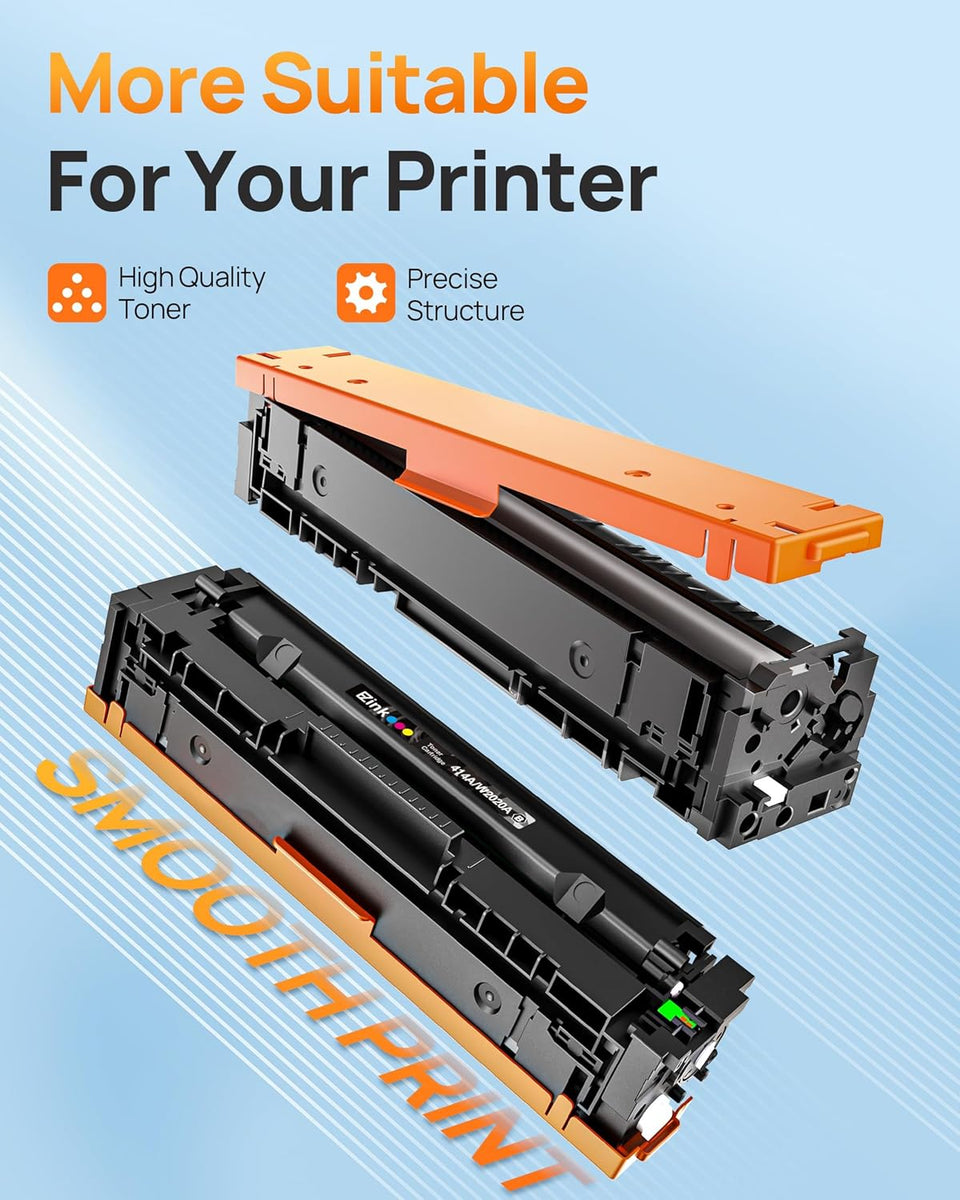 HP 414A (with Chip) Compatible Toner Cartridge (4 Pack) | E-Z Ink