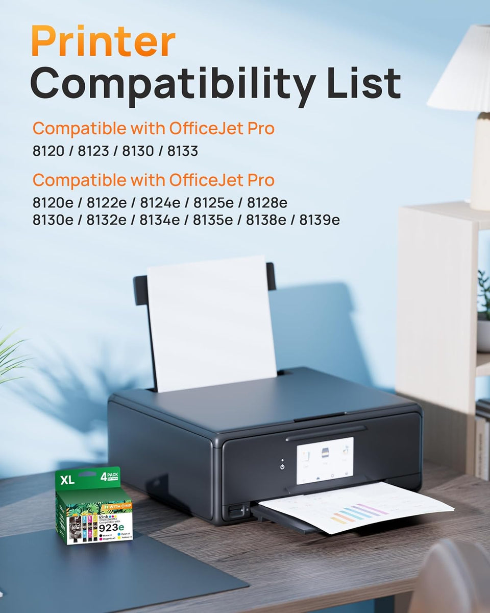 HP 923XL 923e Compatible Ink cartridges(4 Pack with Chip) | E-Z Ink