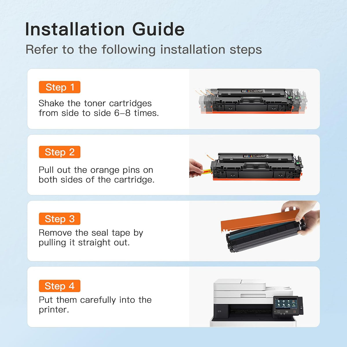 HP 201X Compatible Toner Cartridge (4 Pack) | E-Z Ink