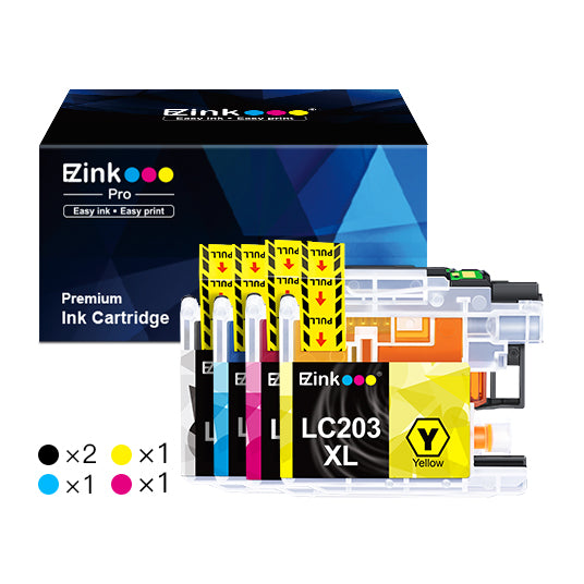 Brother LC203XL LC203 XL Compatible Ink Cartridge (5 Pack) | E-Z Ink