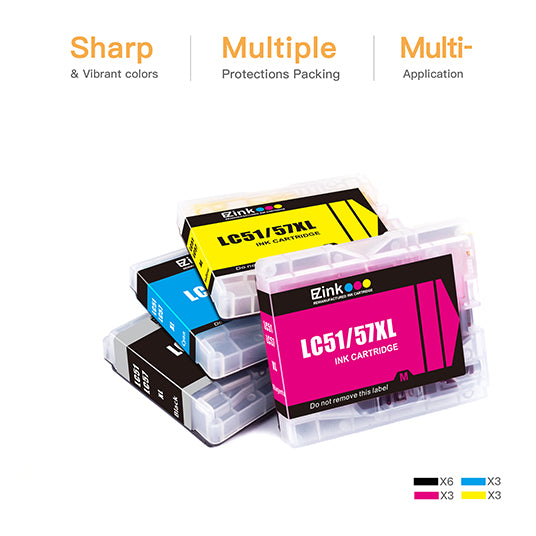 Brother LC-51 LC51BK Compatible Ink Cartridge (15 Pack) | E-Z Ink