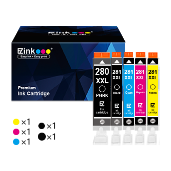4-evergreen Compatible Ink Cartridges PGI-280XXL & CLI-281XXL Ink ...