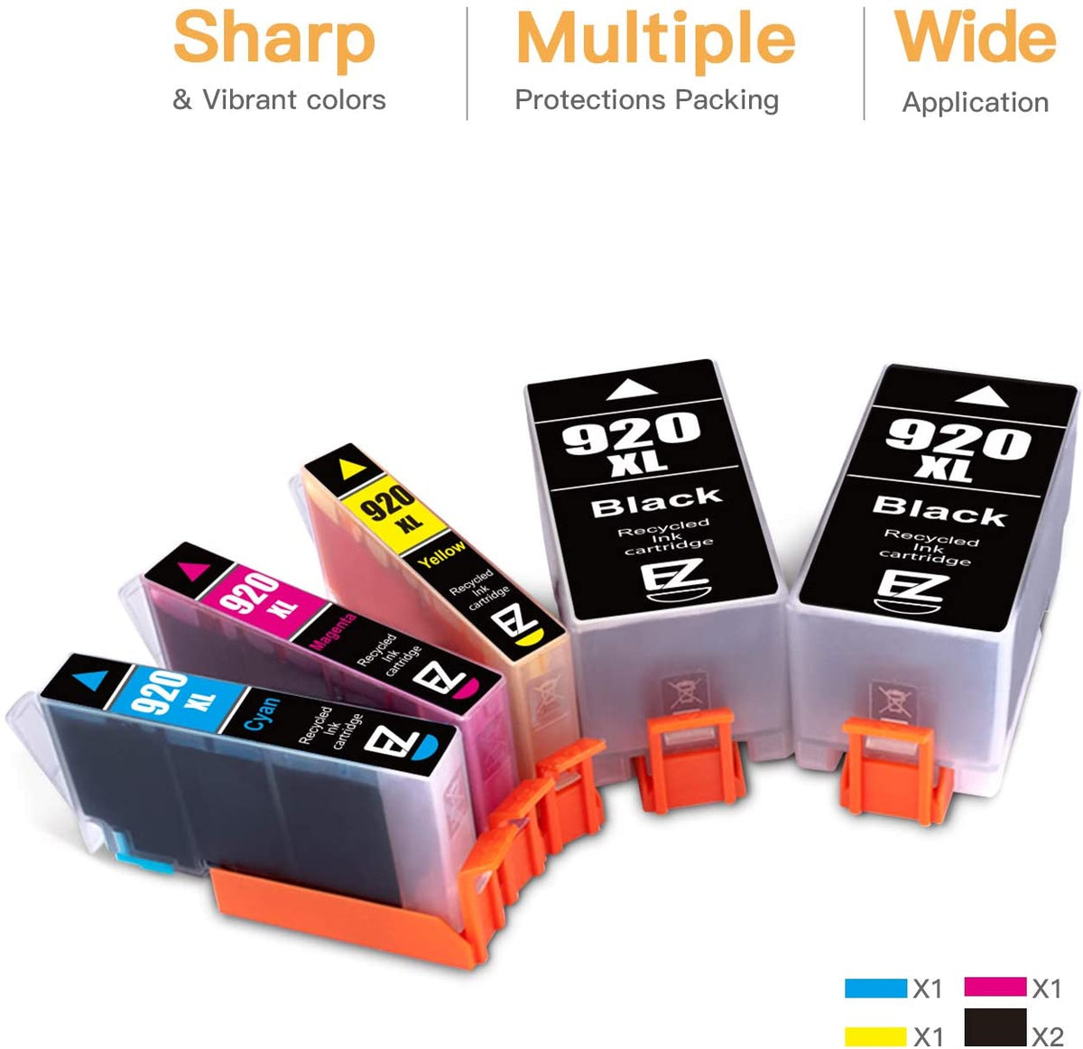 HP 920XL 920 Compatible Ink Cartridge (5 Pack) | E-Z Ink