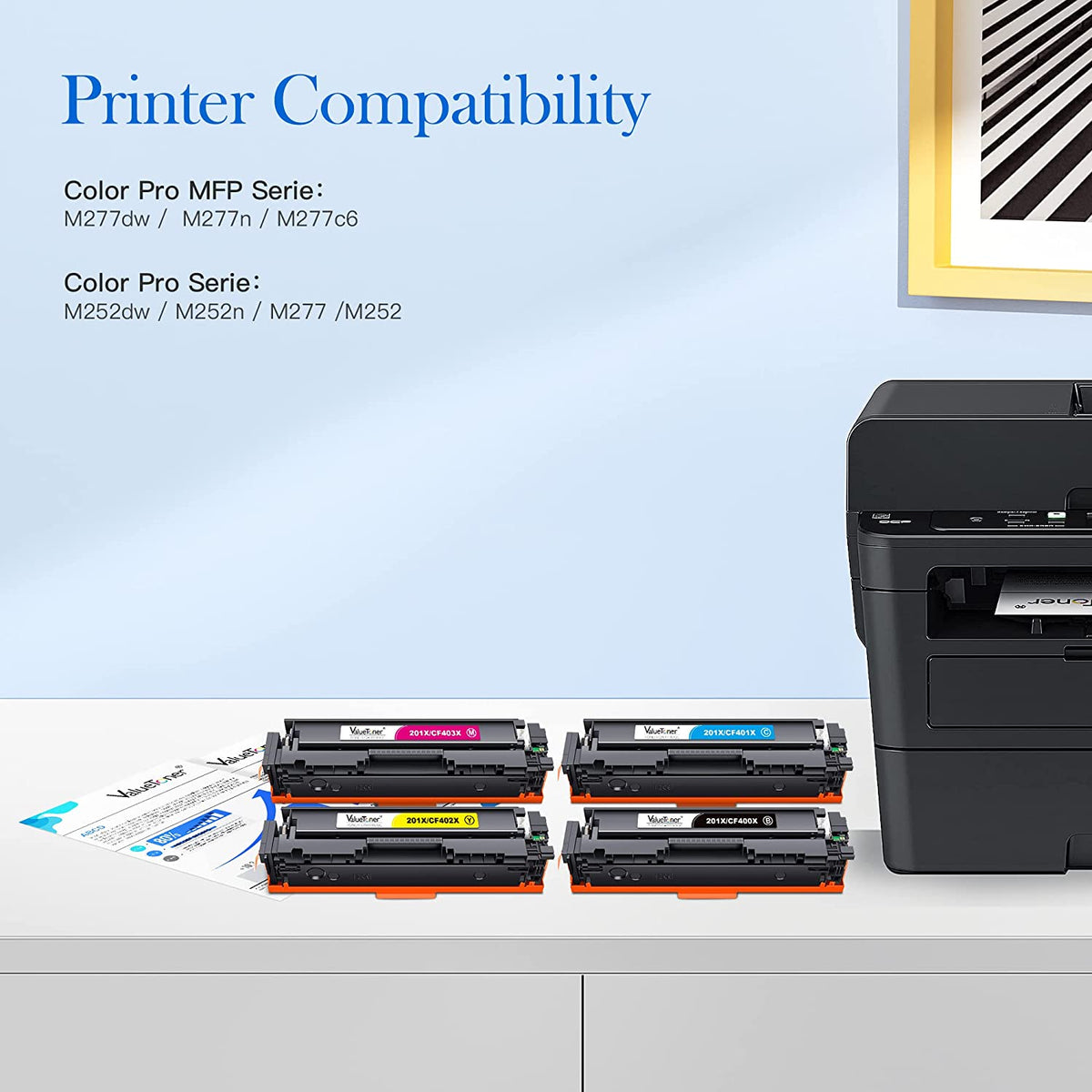 HP 201X 201A Compatible Toner Cartridge (4 Pack) | E-Z Ink