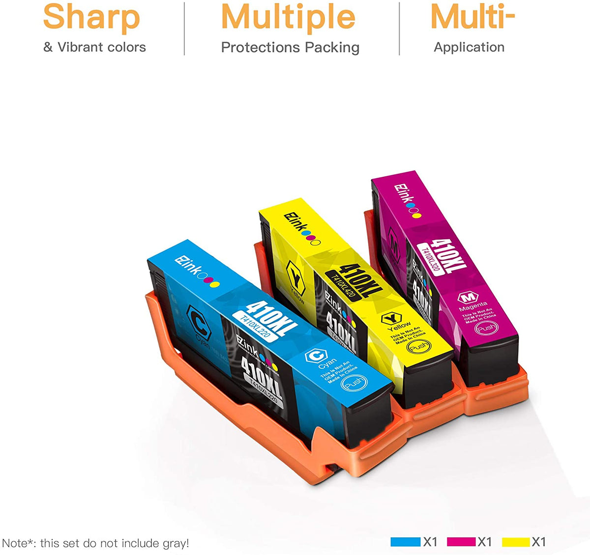 Epson 410XL T410XL Remanufactured Ink Cartridge (3 Pack) | E-Z Ink