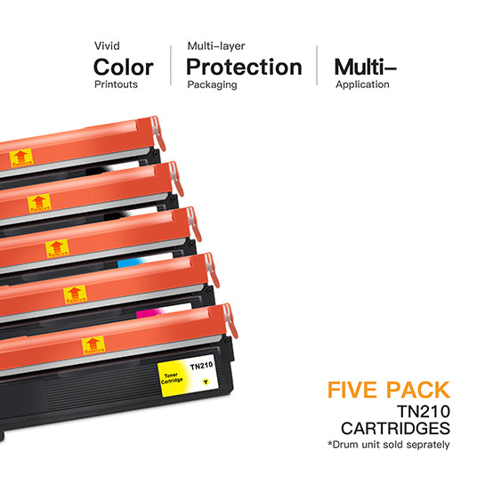 Brother TN210 TN-210 Compatible Toner Cartridge (5 Pack) | E-Z Ink