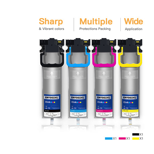 Epson 902 T902 Remanufactured Ink Cartridge (4 Pack) | E-Z Ink