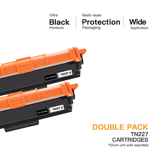 Brother TN227 TN223 Compatible Toner Cartridge (2 Black) | E-Z Ink